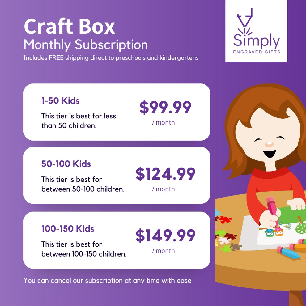 Preschool & Kindergarten Craft Box – Simply Engraved Gifts