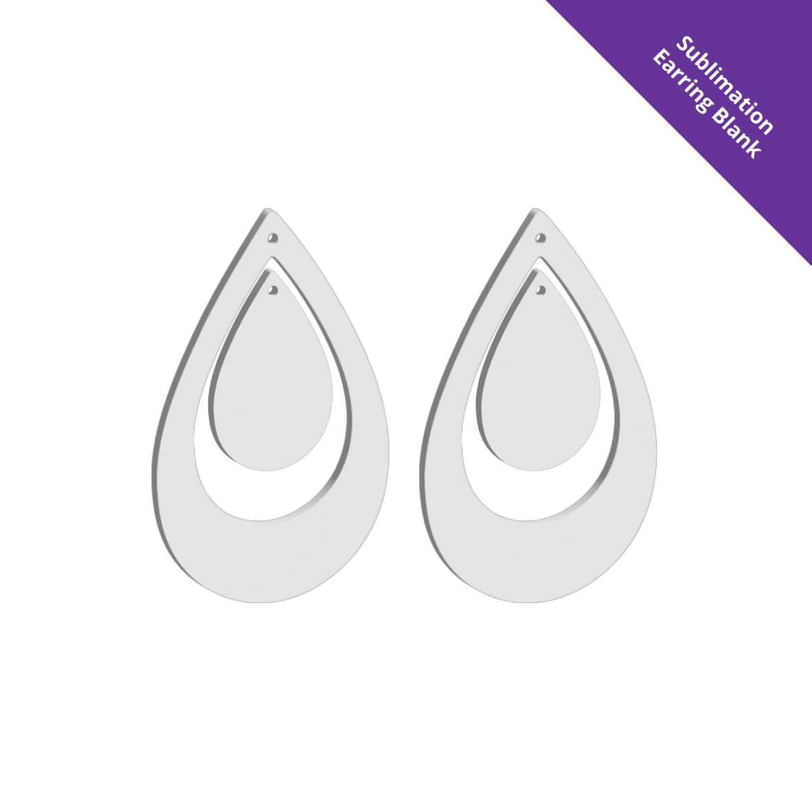 Hanging Earring 0001 - 60mm Drop [White] – Simply Engraved Gifts