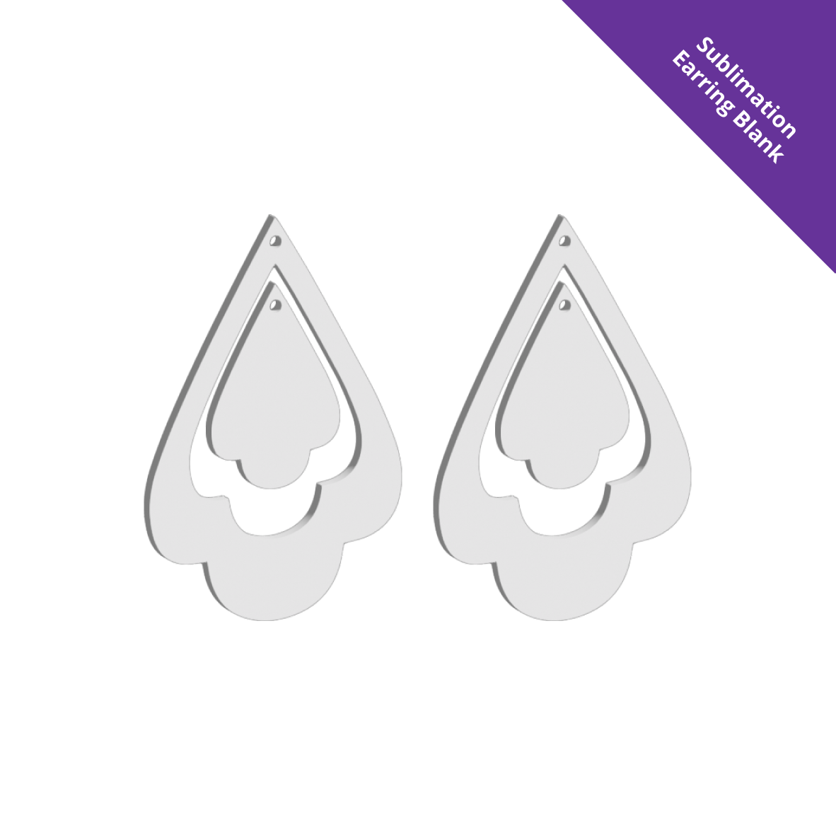 Hanging Earring 0005 - 60mm Drop [White] – Simply Engraved Gifts