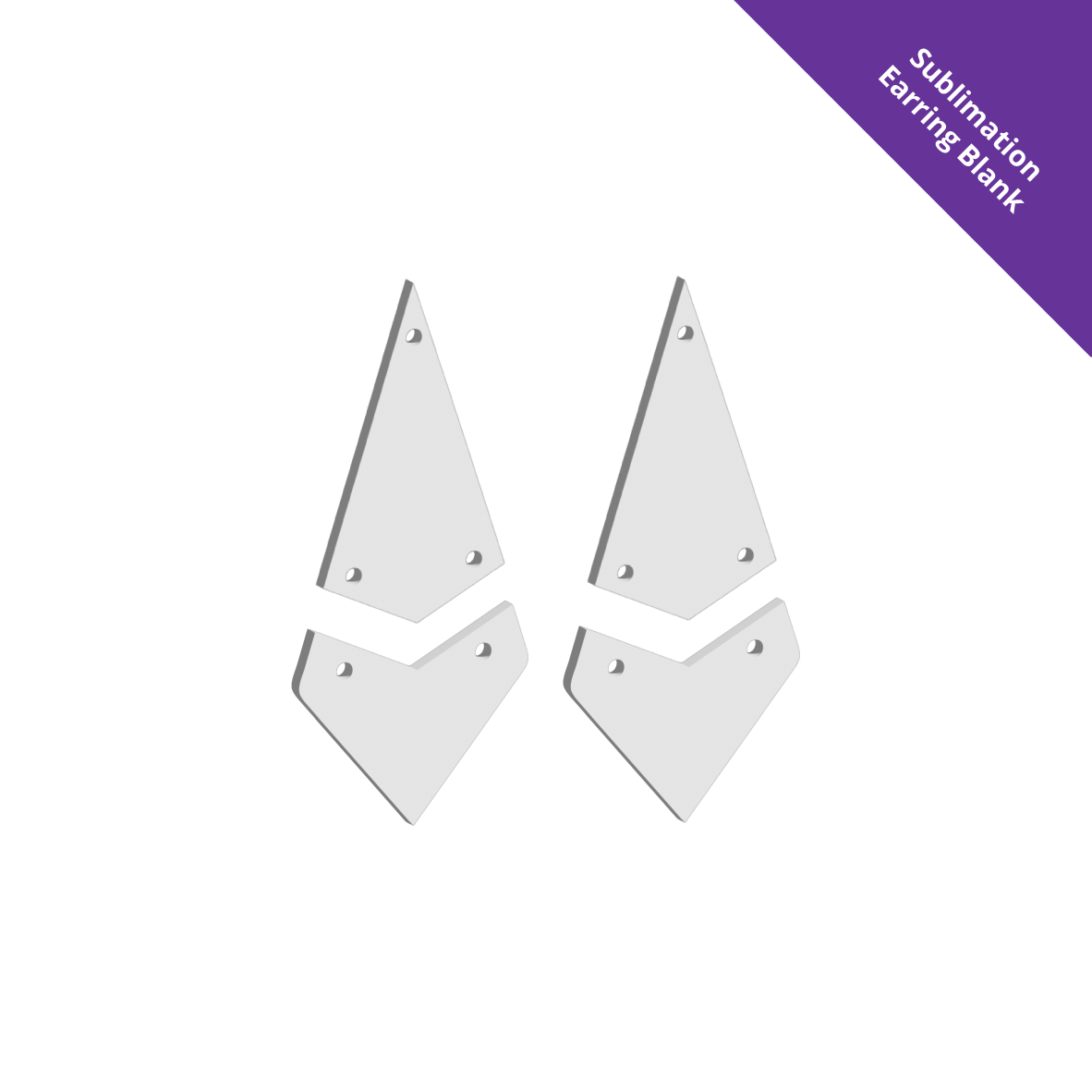 Hanging Earring 0019 - 60mm Drop [White] – Simply Engraved Gifts