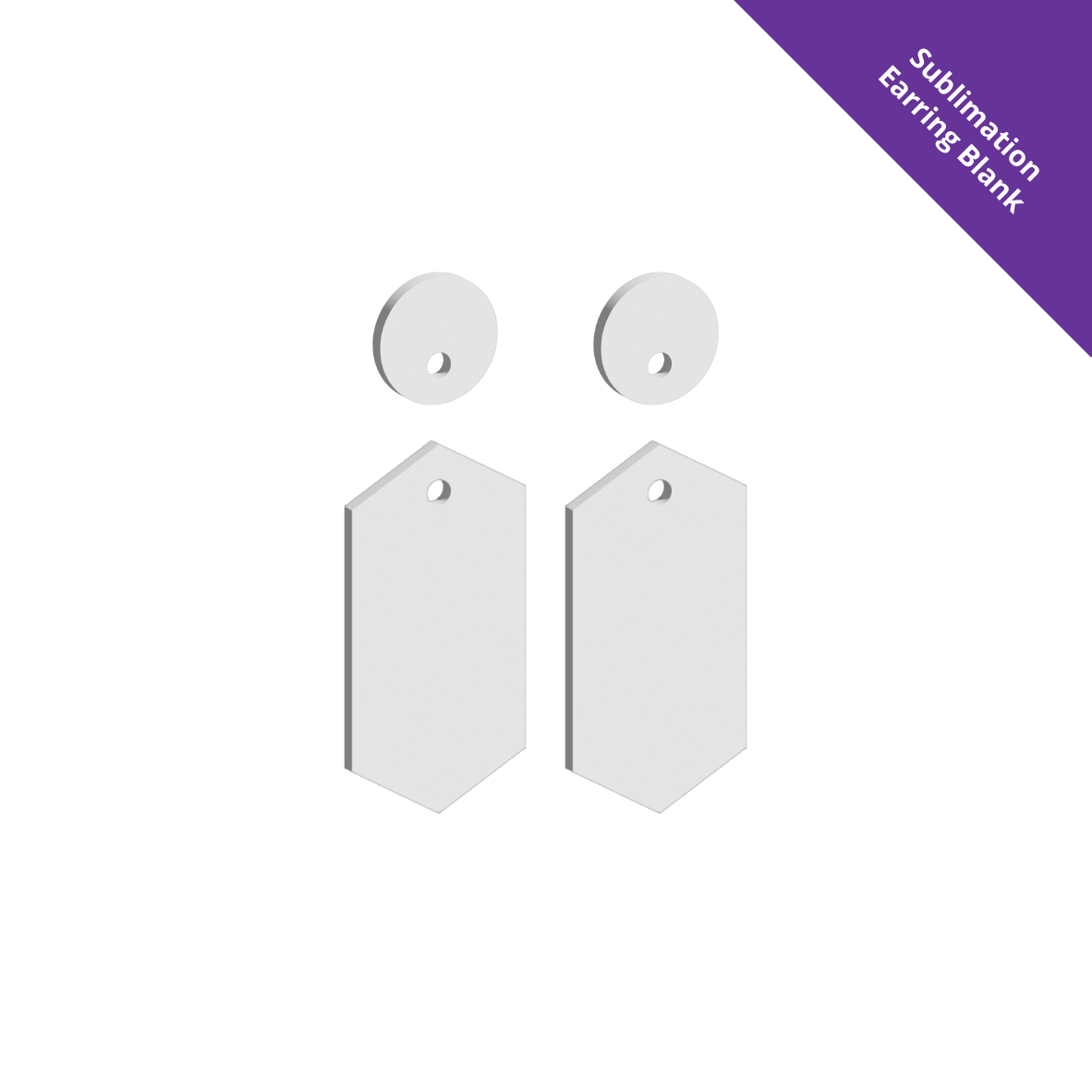 Hanging Earring 0091 - 40mm Drop [White] – Simply Engraved Gifts