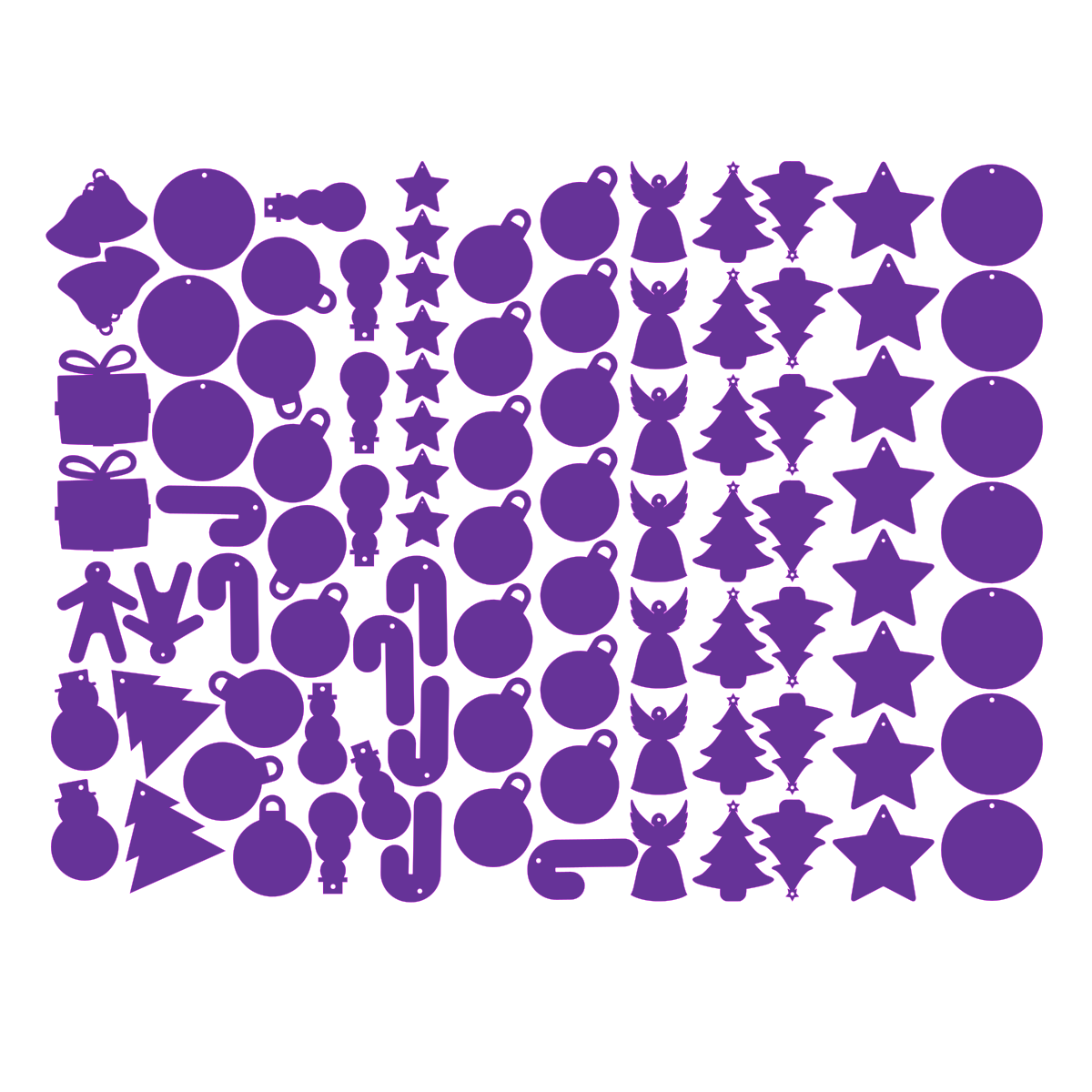 Mega Christmas Decoration Blanks #4 [Qty:90] (Craft Blank Bundle ...